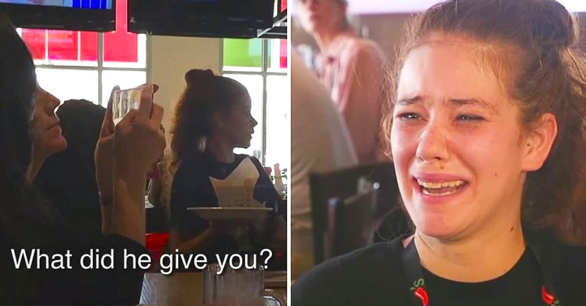 Tânăra chelneriţă acceptă un bacşiş „neobişnuit”, înainte de a-şi da ...